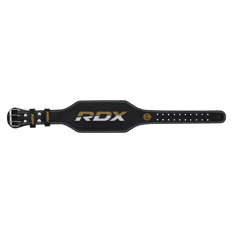 RDX Sports 4" Weightlifting Belt (Black/Gold) - Think Sport